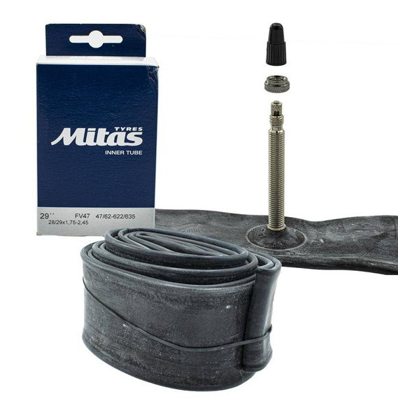 Dętka rowerowa Mitas 28/29'' x 1.75" - 2.45" (ETRTO 47/62-622), presta | sklep rowerowy Rowerek.pl