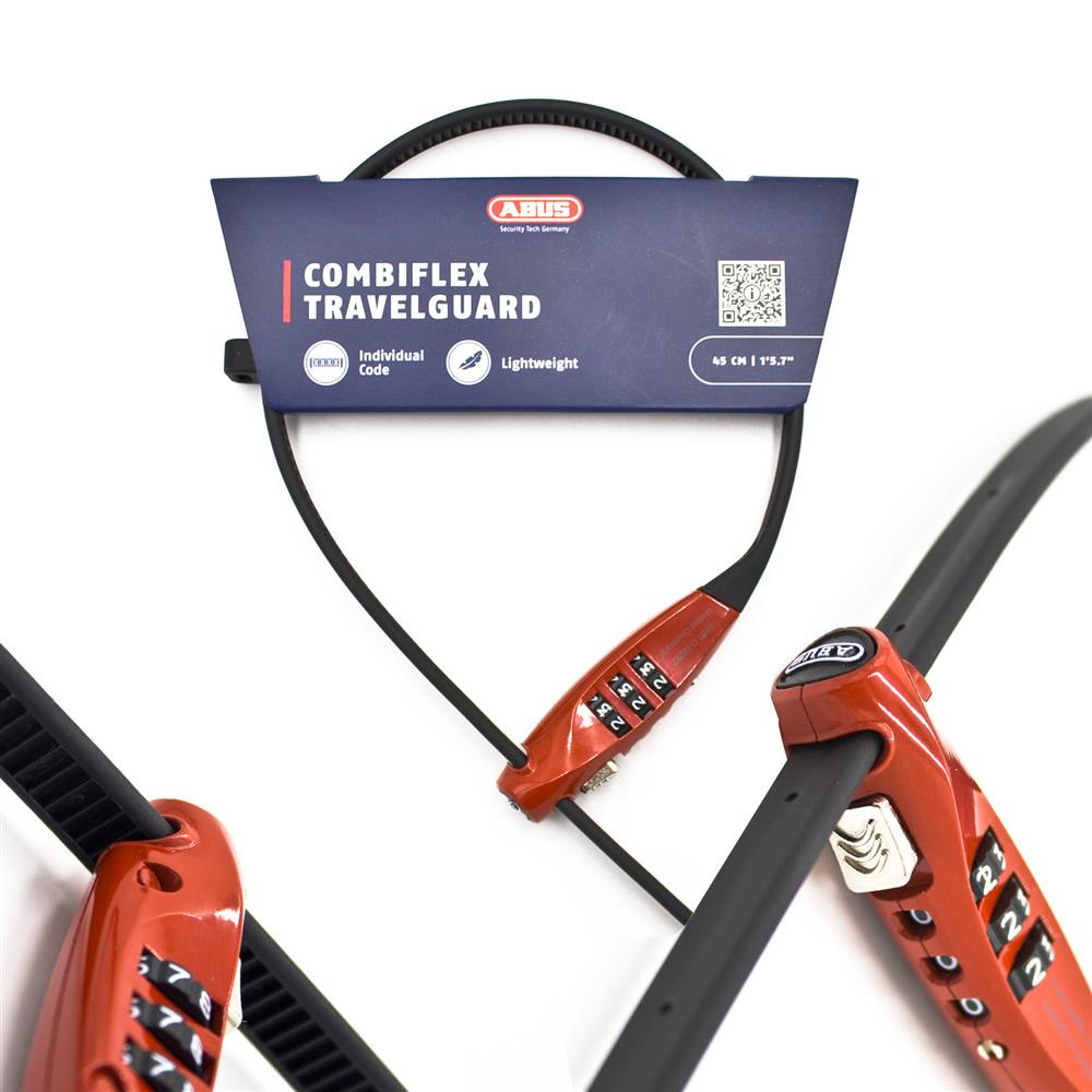 Zapięcie rowerowe Abus Combiflex TRAVELGUARD 45 cm, czerwone czerwony | sklep rowerowy Rowerek.pl