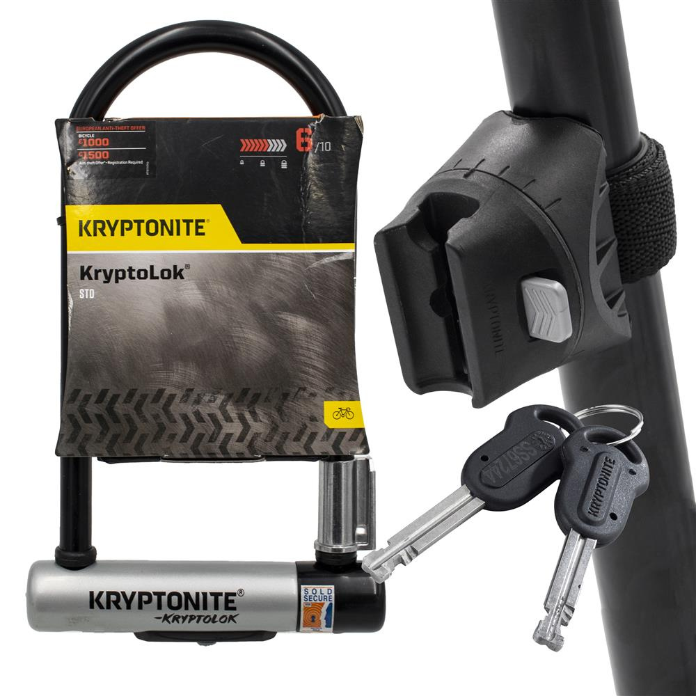 Zapięcie U-Lock Kryptonite Kryptolok Standard 10,2cm X 22,9cm, 2 klucze, uchwyt | sklep rowerowy ...