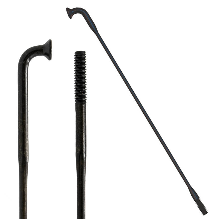 Szprycha Sapim Laser Black cieniowana 2 x 1,5 x 2 mm stal nierdzewna ...