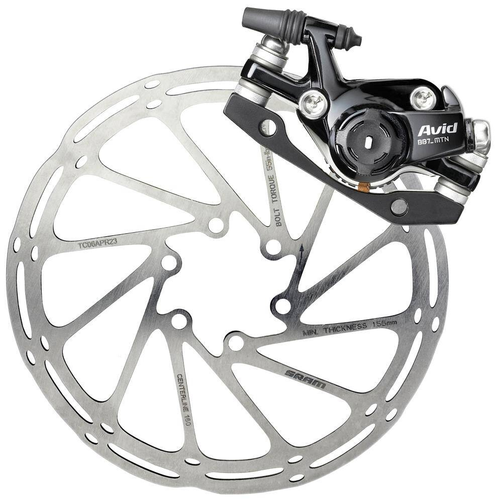 Zestaw hamulca tarczowego Avid BB7-S MTB, zacisk mechaniczny, tarcza ...