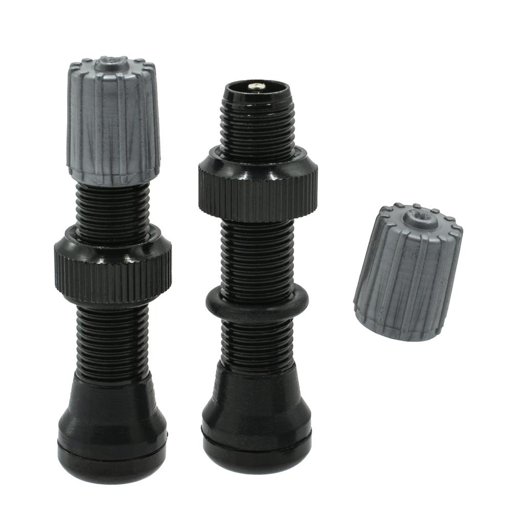 Zawory Schrader / Auto do systemu bezdętkowego 30 mm, czarne, 2 szt. | sklep rowerowy Rowerek.pl