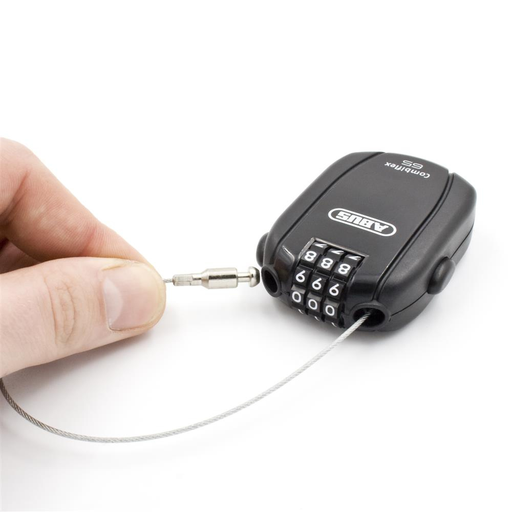 Zapięcie rowerowe Abus Combiflex StopOver 65 black, szyfr, 65 cm czarny | Akcesoria ...