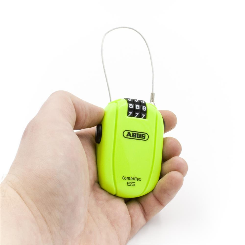 Zapięcie rowerowe Abus Combiflex StopOver 65 neon, szyfr, 65 cm żółty fluo | Akcesoria ...