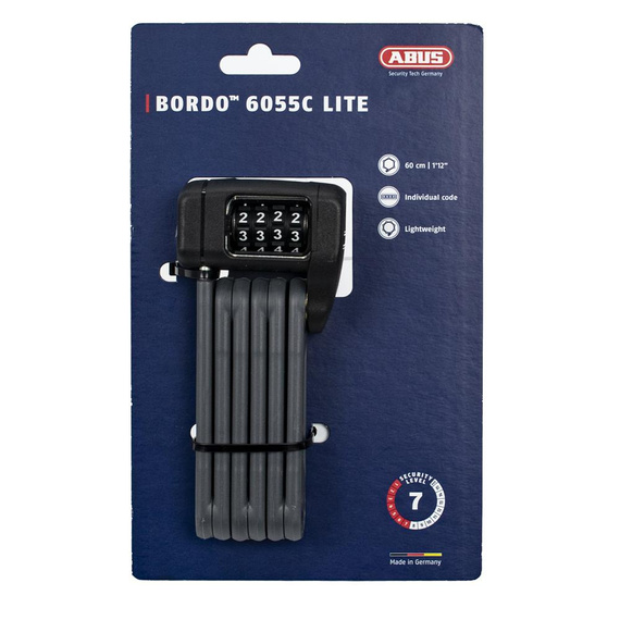 Zapięcie składane panelowe Abus Bordo™ Lite Mini 6055c/60 czarne, szyfr | sklep rowerowy Rowerek.pl